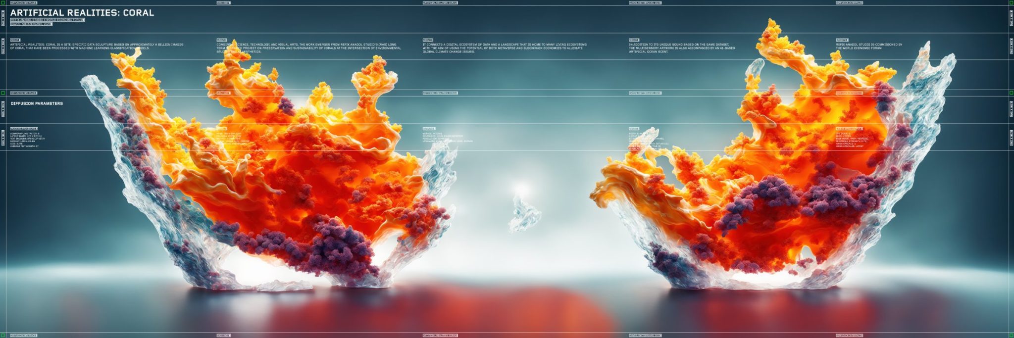 "Artificial Realities: Coral" for WEF2023 by Refik Anadol Studio