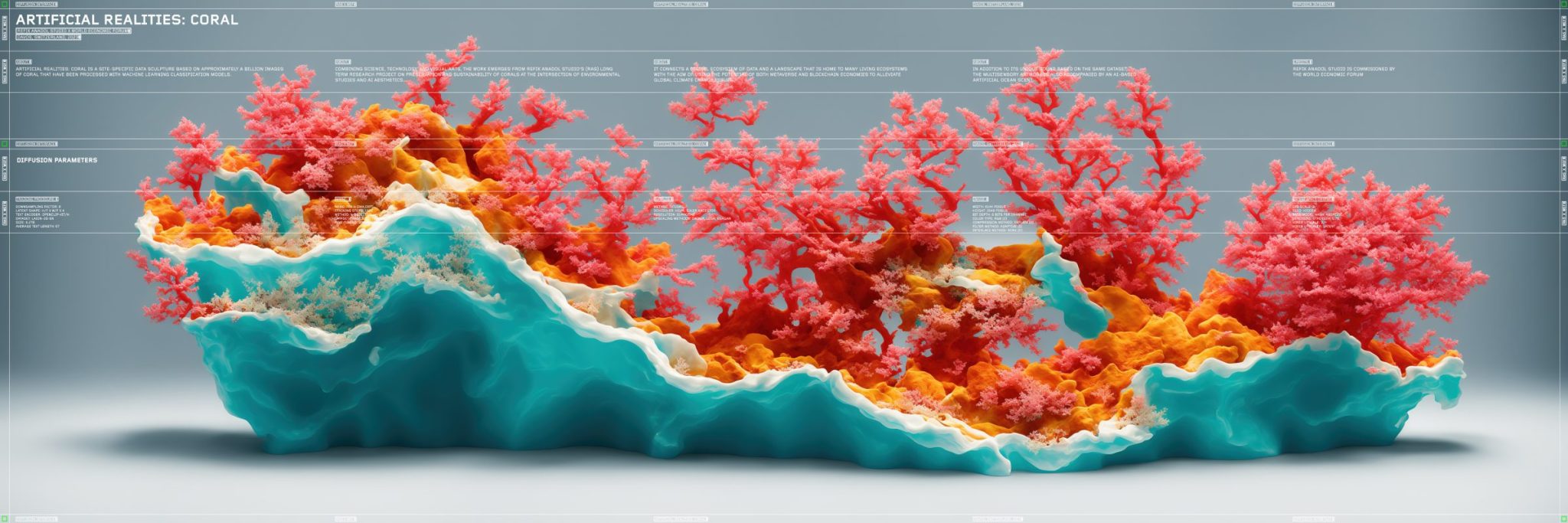 "Artificial Realities: Coral" for WEF2023 by Refik Anadol Studio