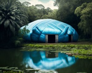 Warehouse Inflated Foil, AI-generated by Kamil Štajgl