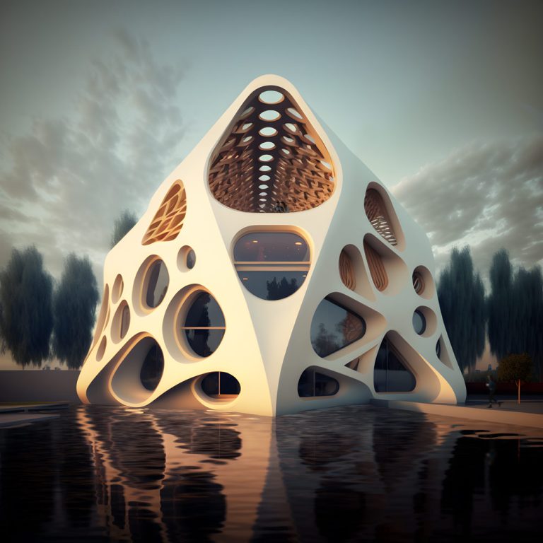 House of Sierpinski Triangle, AI-generated by Nick Leung