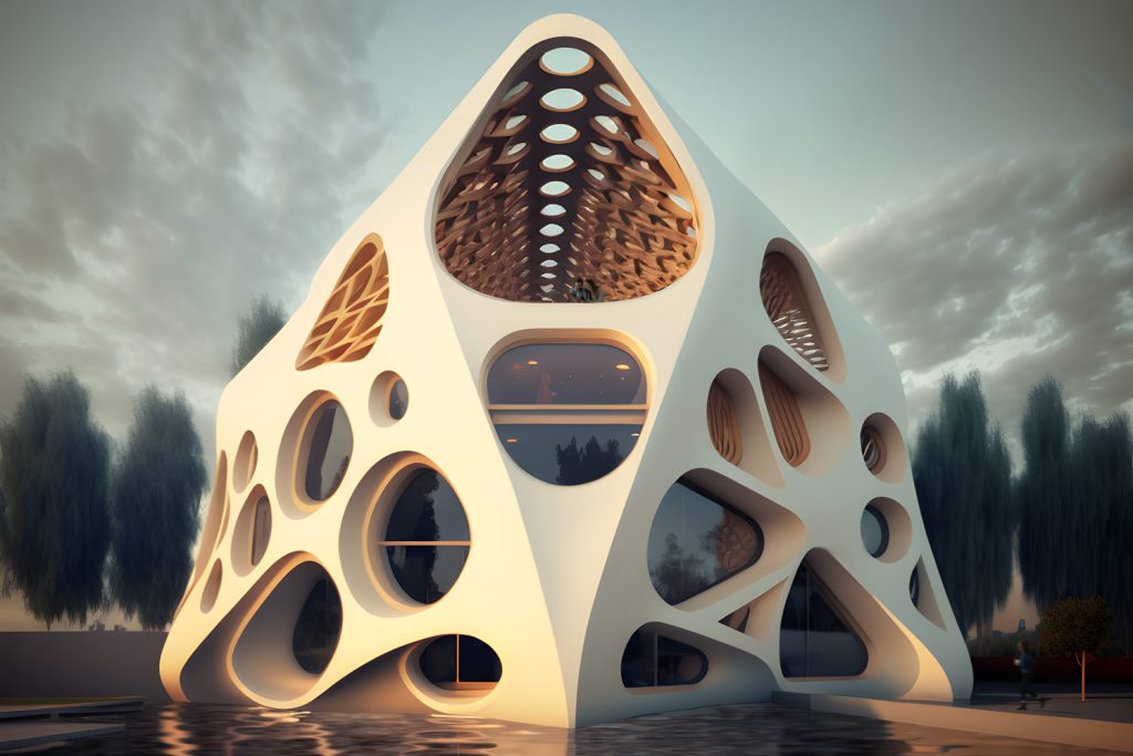 House of Sierpinski Triangle, AI-generated by Nick Leung