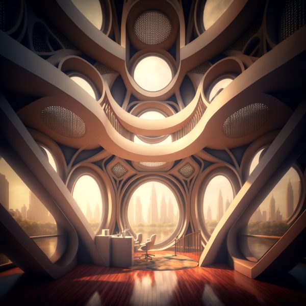 House of Sierpinski Triangle, AI-generated by Nick Leung