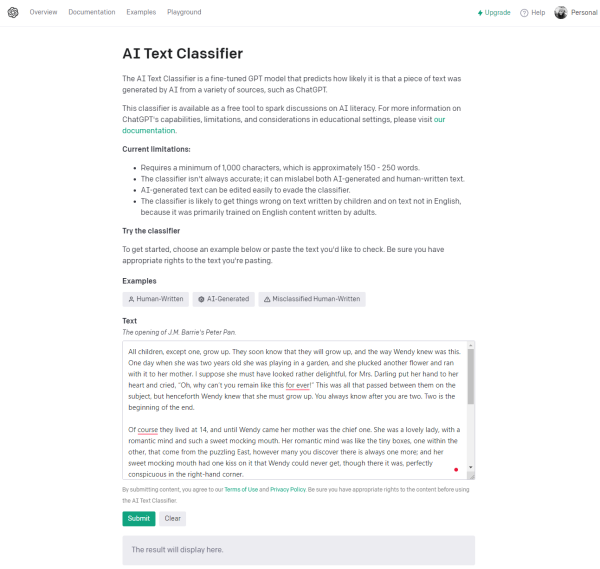 OpenAI released new tool to detect AI-generated text