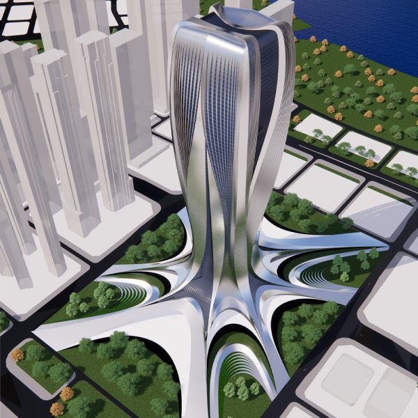 Vertical Sinuosity (Maya +Enscape) / Studio Cherylene Shangpliang