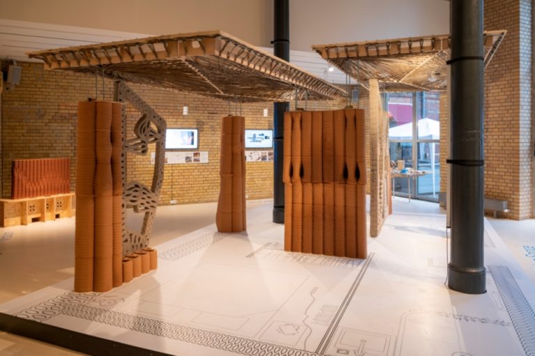 Living Prototypes 2022, robotically produced composite structures with natural fibers ...