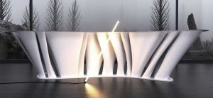 Robotically 3d-printed table, Scada by Rolab Studio