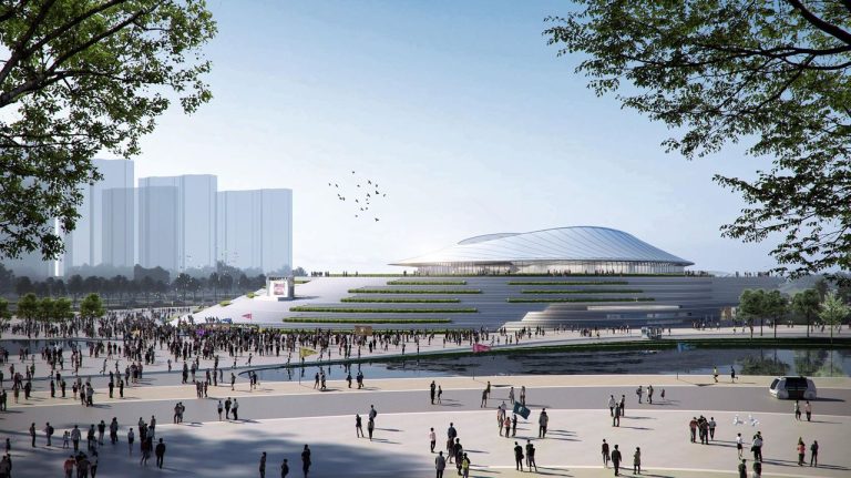 gmp wins design competition for the Wuxi Olympic Sports Center