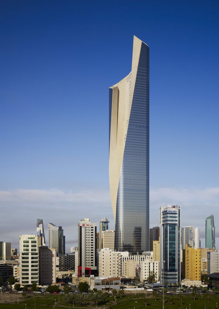Al Hamra Tower, the world's tallest curved concrete skyscraper by SOM