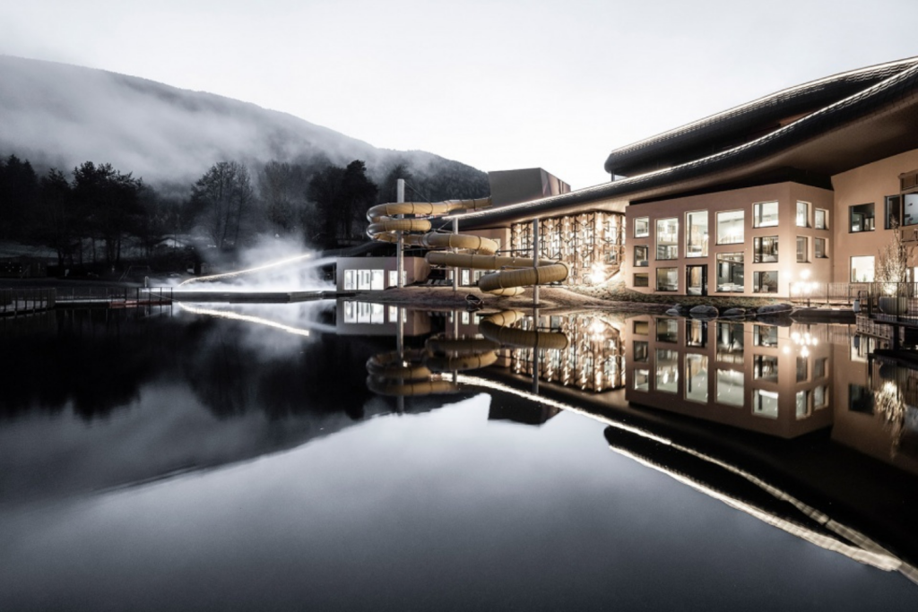 noa* designed resort evokes the aesthetic of old Alpine barns