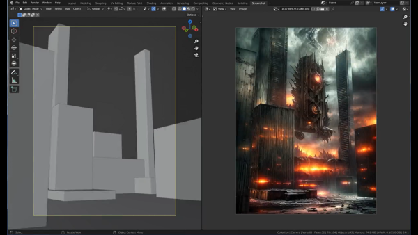 Stable Diffusion-ControlNet integrates with Blender
