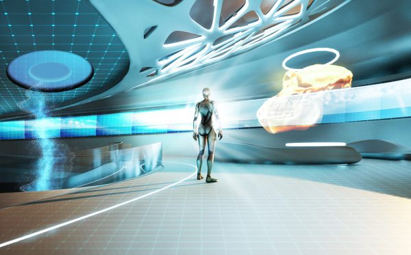 Immersive space blurring physical, digital worlds