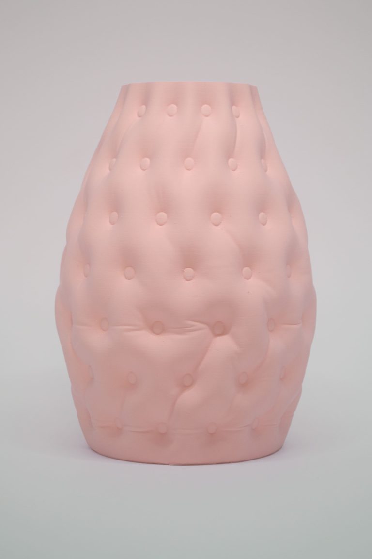 Dominik Raskin creates 3D-printed vases with fabric-like textures