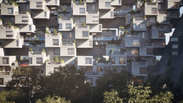 Moshe Safdie’s Habitat 67 digitalized by Epic Games