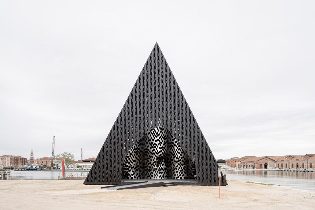 Kwae?, Adjaye Associates designed a triangular installation at Venice
