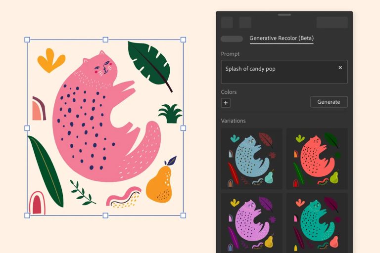 Adobe Illustrator announced new feature called Generative Recolor AI ...