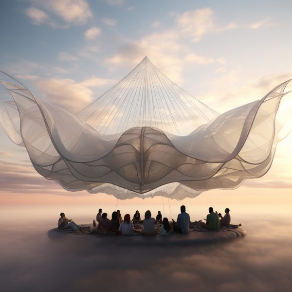 Cloudscape, a dynamic panorama of ethereal forms inspired by nature