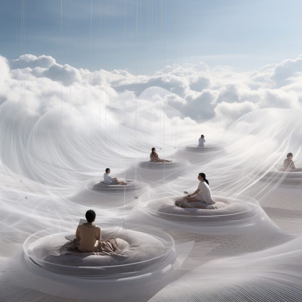 Cloudscape, a dynamic panorama of ethereal forms inspired by nature