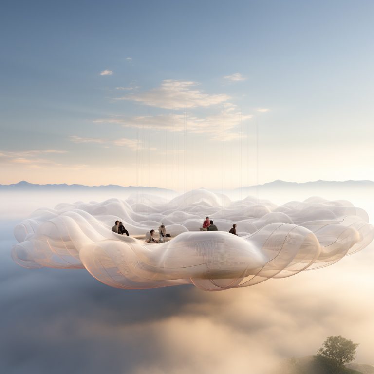Cloudscape, a dynamic panorama of ethereal forms inspired by nature