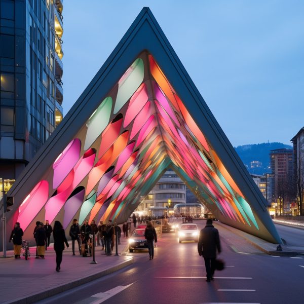 Futuristic Trilateral Bridges - Parametric Architecture