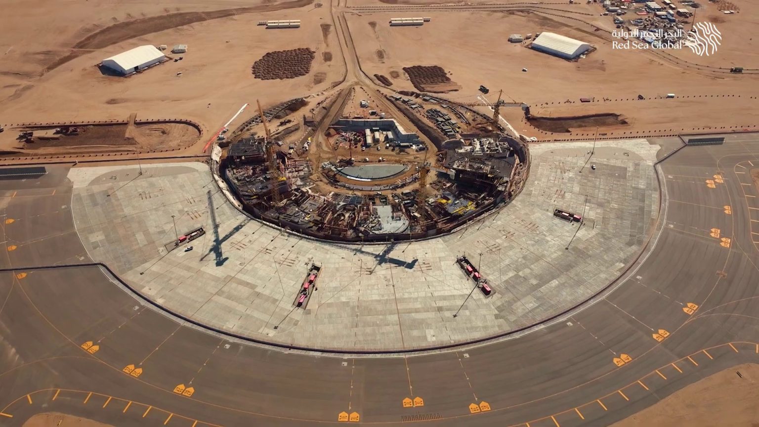 Red Sea Global's drone video of Saudi airport construction
