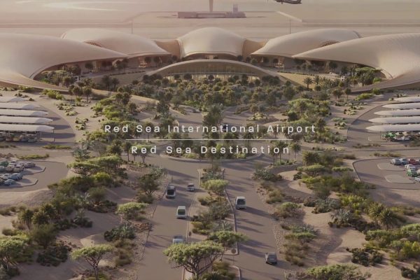 Red Sea Global's drone video of Saudi airport construction