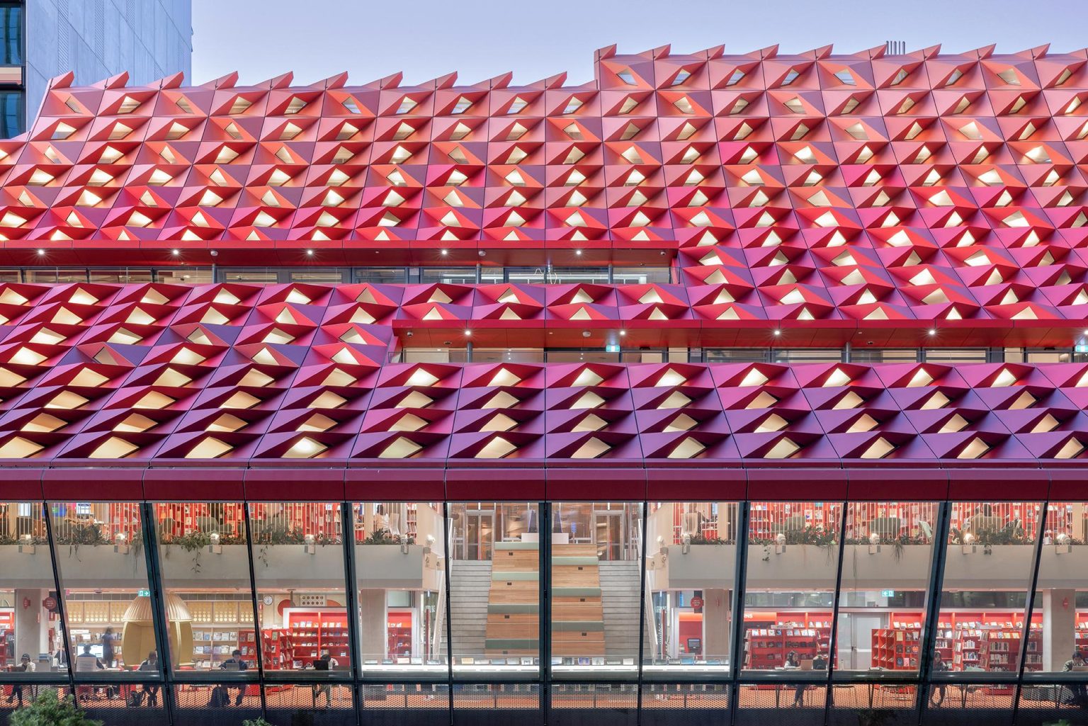 PHIVE Civic Center integrates both the roof and facade into a single unit