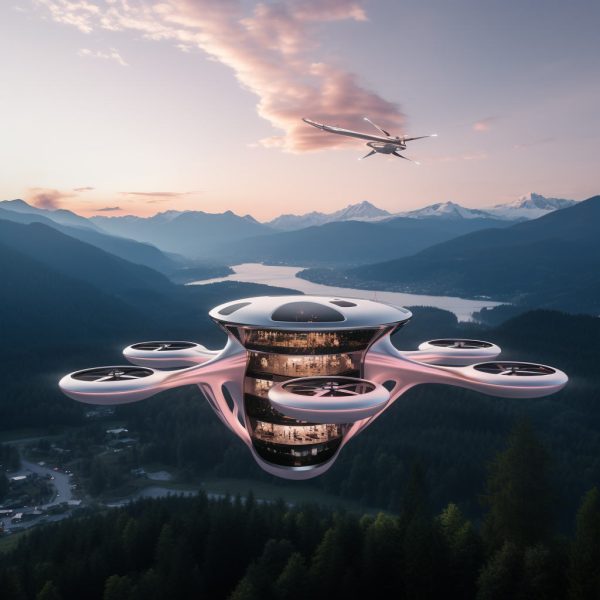 Flying Architecte inspired by the astounding strides in aerial technologies