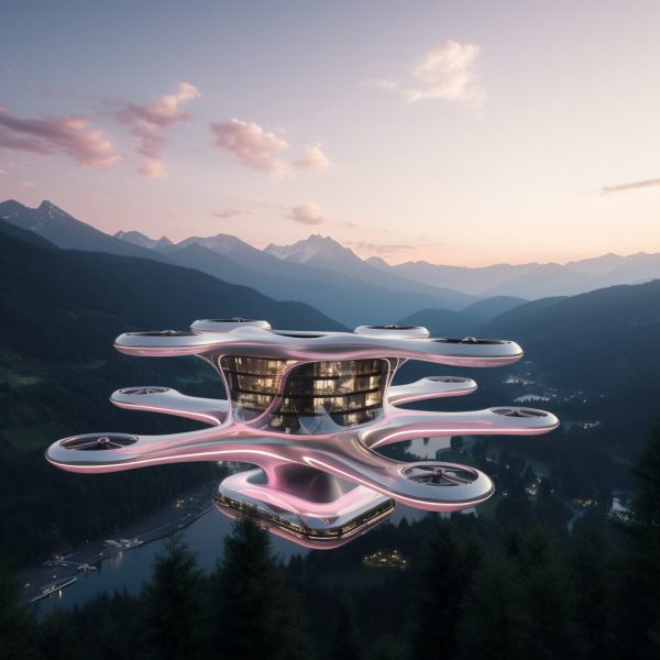 Flying Architecte inspired by the astounding strides in aerial technologies
