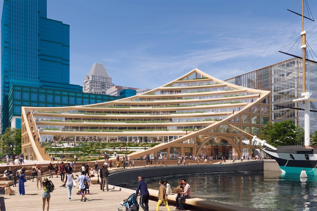 3XN to design a new curved structure at the Inner Harbor of Baltimore