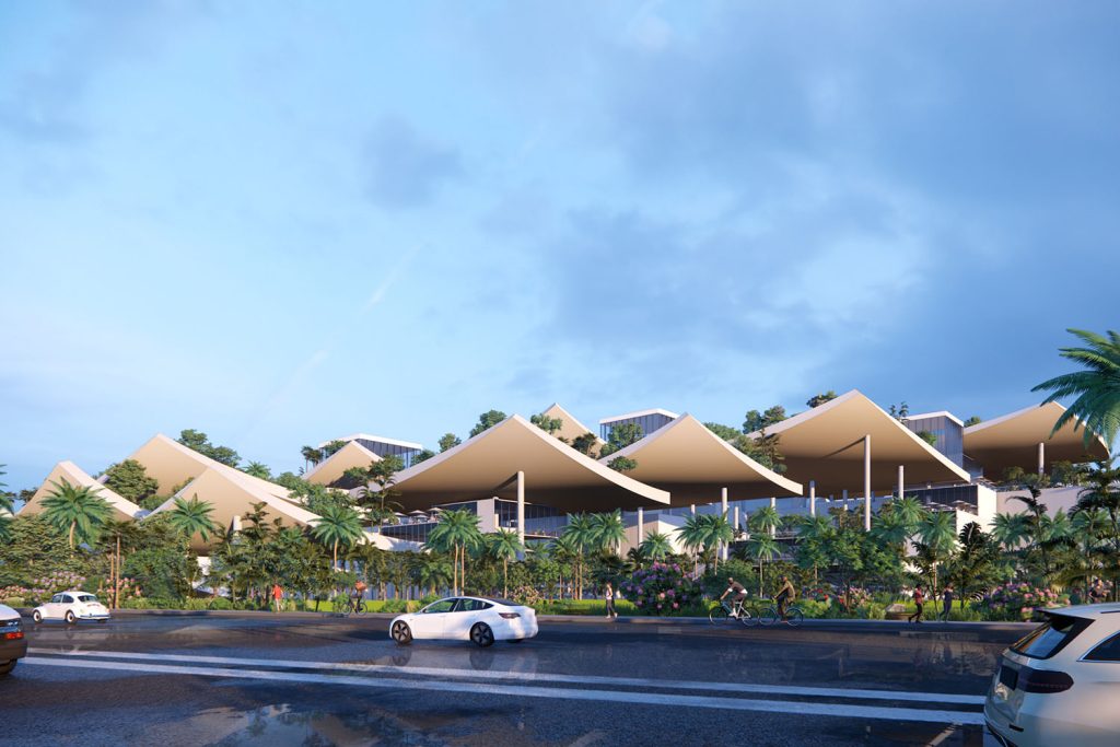 Deep Sea Museum features a stepped roof that serves as a park with greenery