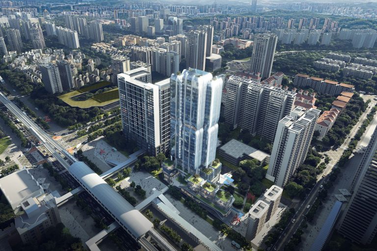 Xiyue Tower integrates various functions into a bamboo-formed building