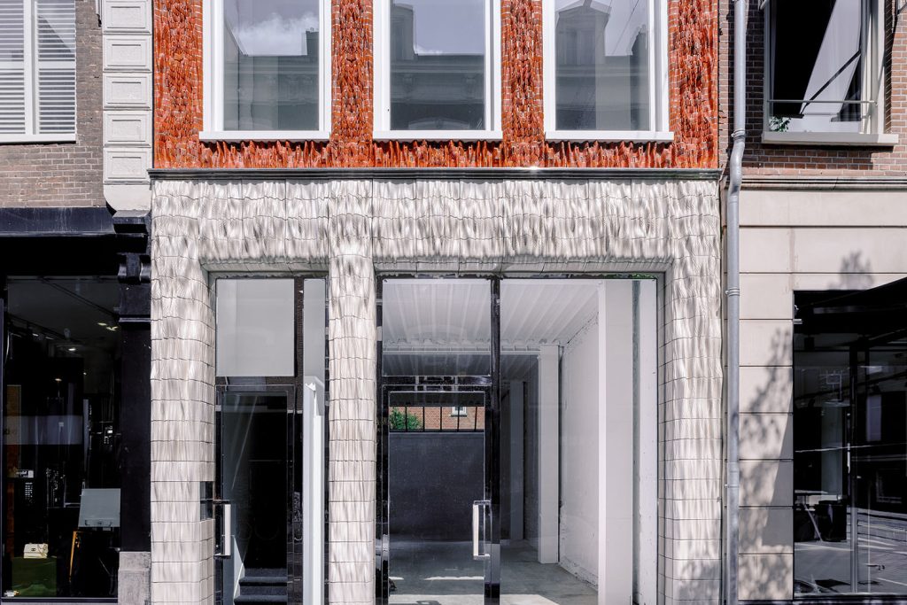 Studio RAP made a 3D-printed ceramic facade for a store in Amsterdam