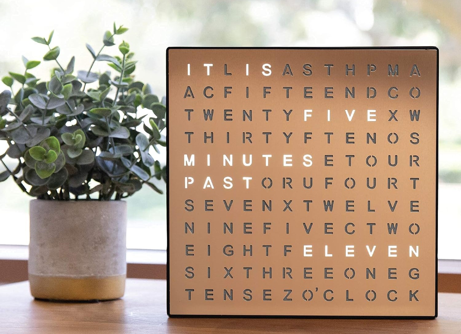 Sharper Image Led Light Up Word Clock Parametric Architecture