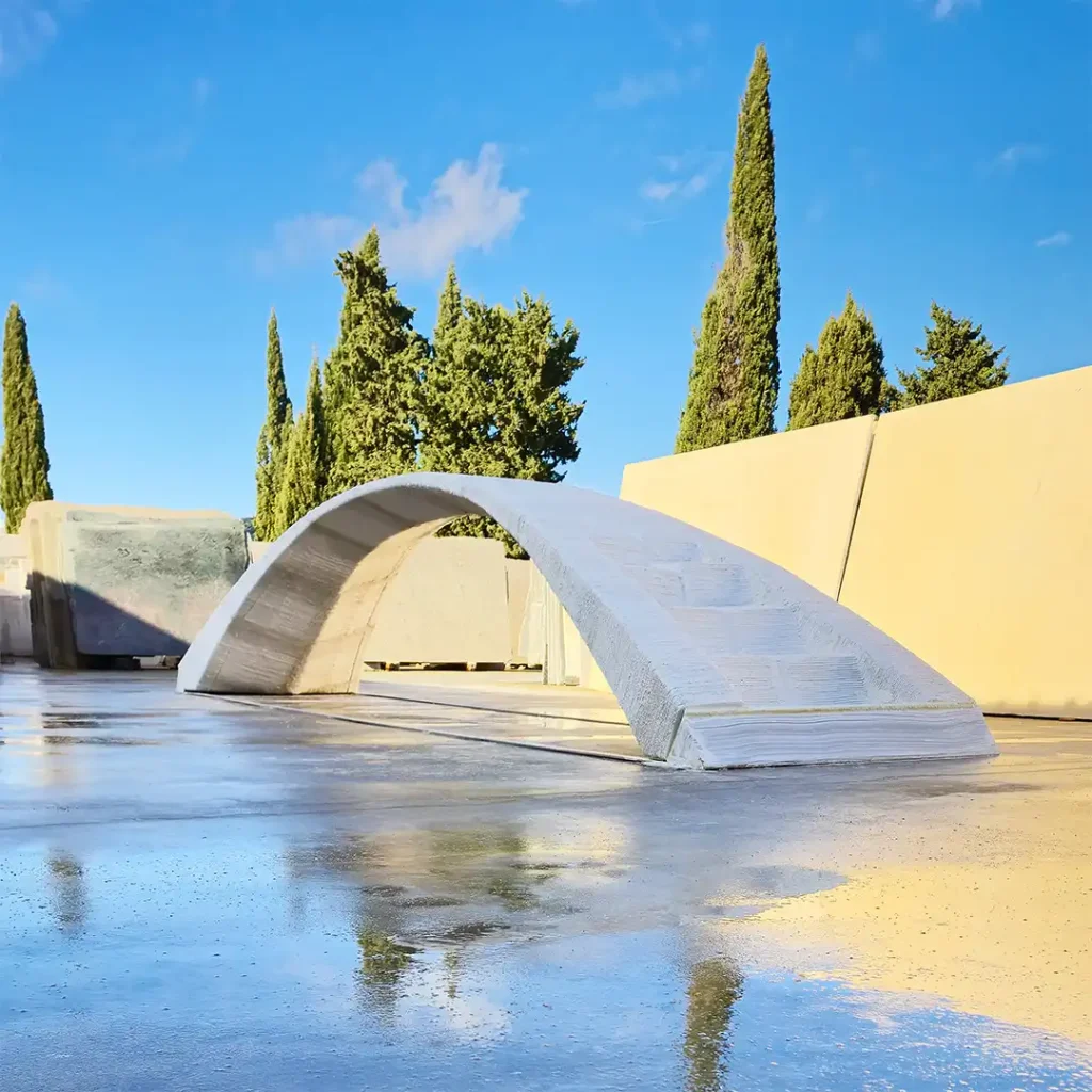 Da Vinci’s Bridge: The First 3D Printed Bridge from Marble Waste