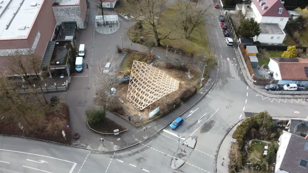 Material-Efficient Hypar Gridshell Roof Built with Castanea Sativa Wood ...