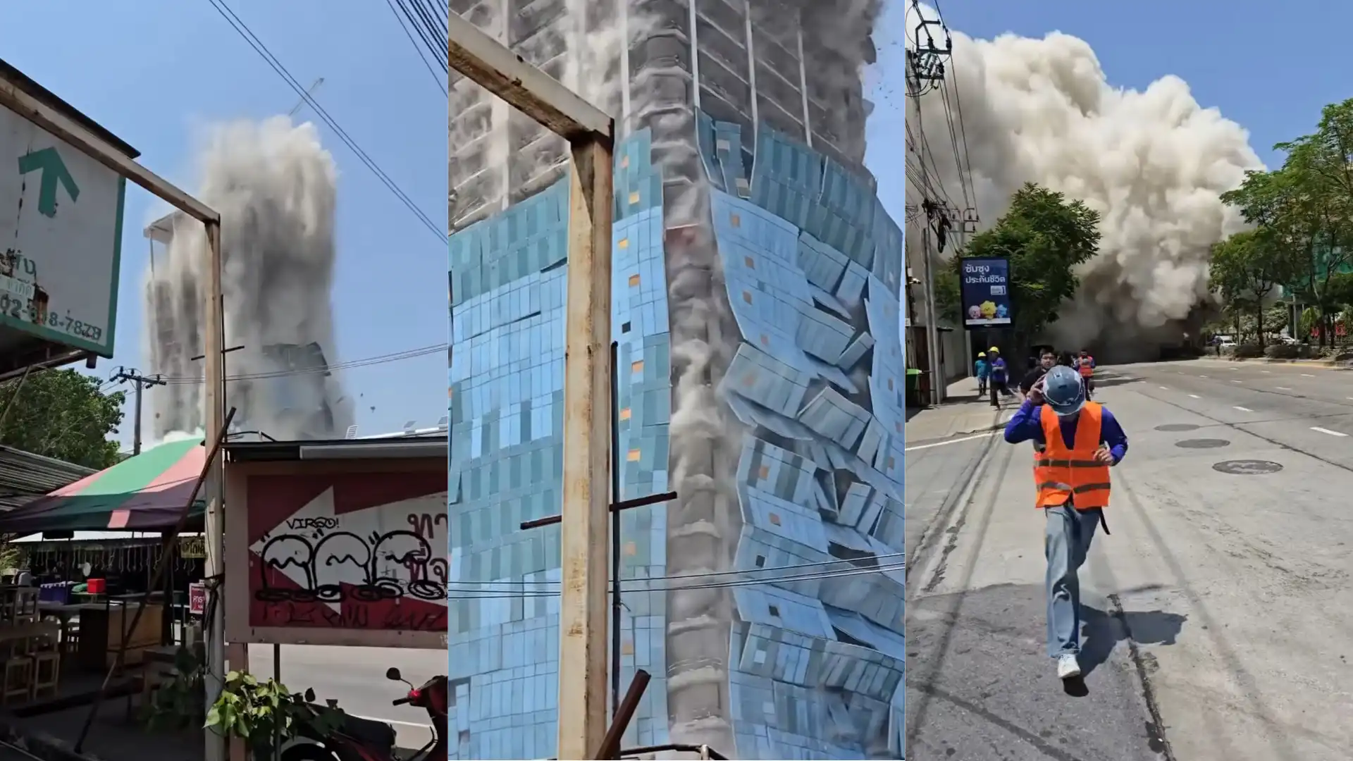 Under-construction skyscraper collapses in Bangkok After 7.7-Magnitude ...