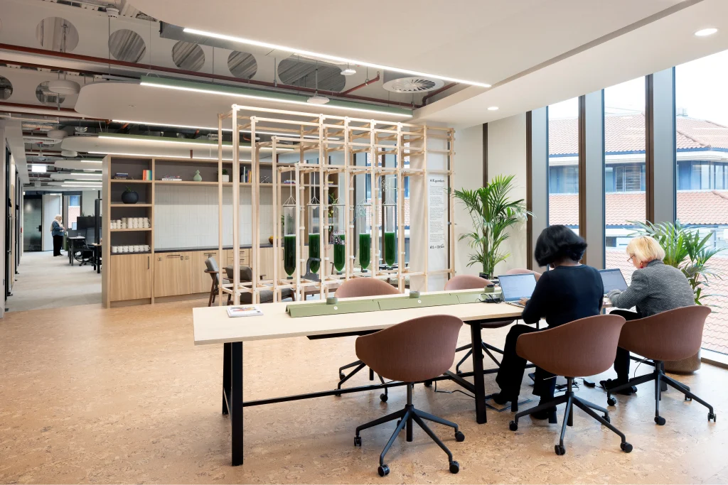 ecoLogicStudio Installs Air Purifying Algae in London Workspace