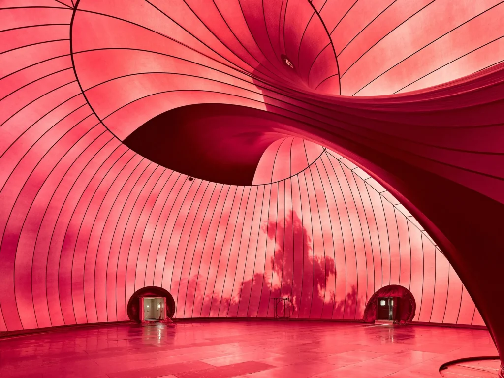 Ark Nova Inflatable Concert Hall with Plum-Colored PVC Shell at Lucerne ...