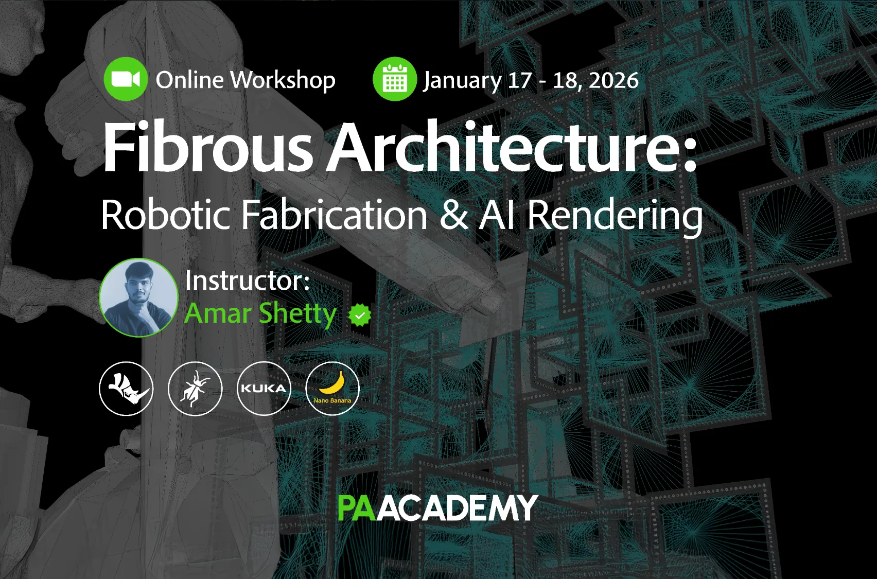 Fibrous Architecture: Robotic Fabrication & AI Rendering
