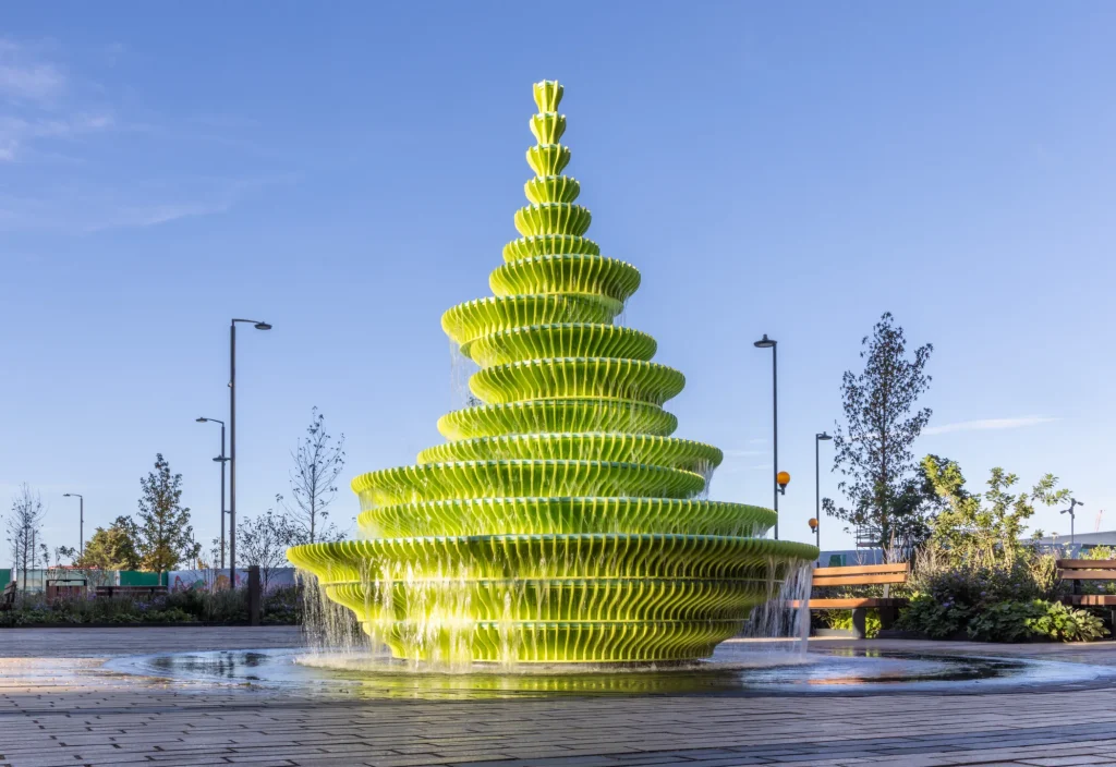 NEON’s Sculptural Fountain Creates a Calm, Playful Pause Point in Brent ...