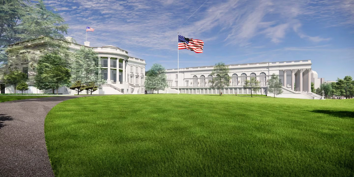 Trump’s White House Ballroom Expansion Renderings Released